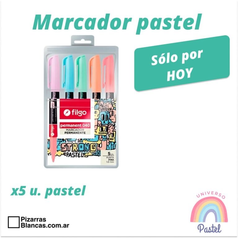 Marcador Filgo Pastel permanente Blister x5 - Librería PB-Pizarras ...