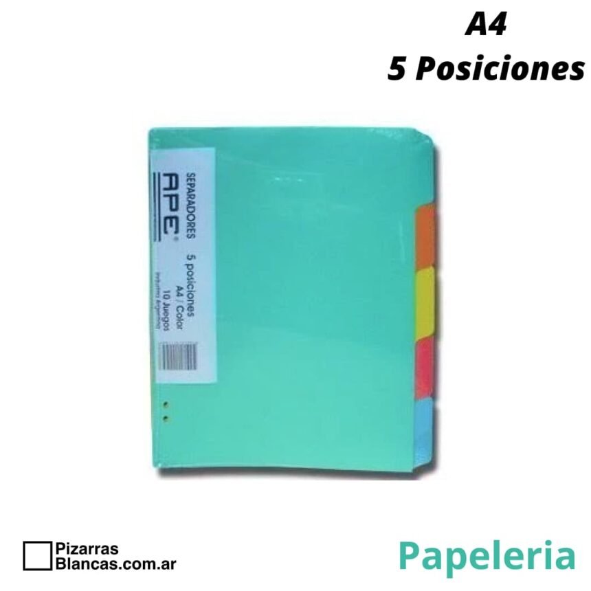 Separador A4 Ape - Librería PB-Pizarras Blancas en Mendoza