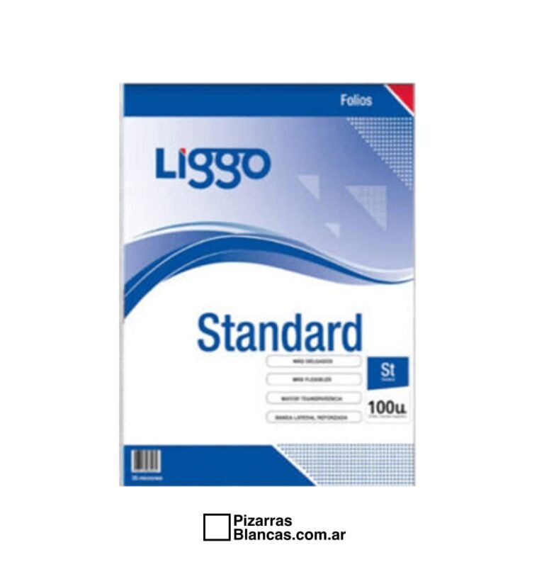 Folio Liggo Standard A4 x100u - Librería PB-Pizarras Blancas en Mendoza