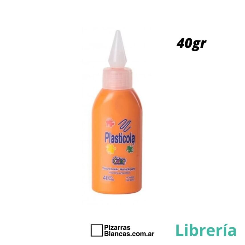 Plasticola Naranja 40g - Librería PB-Pizarras Blancas en Mendoza