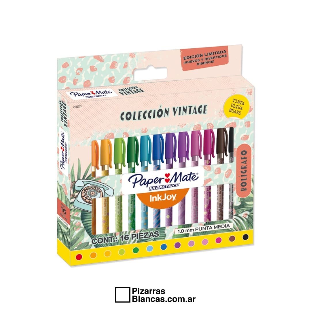 Lapicera de color PAPER MATE Kilométrico 100 - Vintage x16 - Librería ...