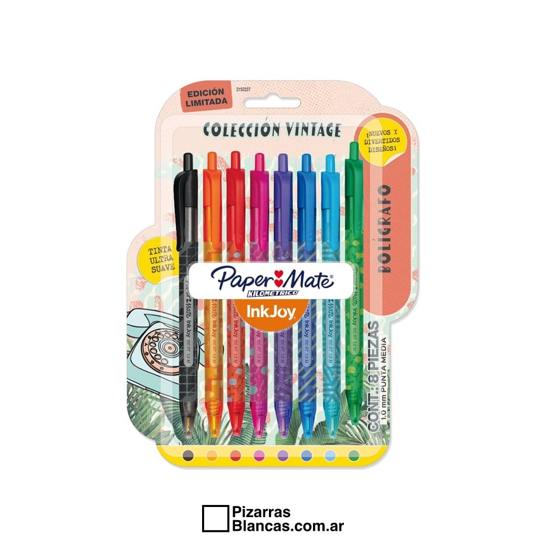 Lapicera de color PAPER MATER Kilométrico 100 - Inkjoy Vintage x8 ...