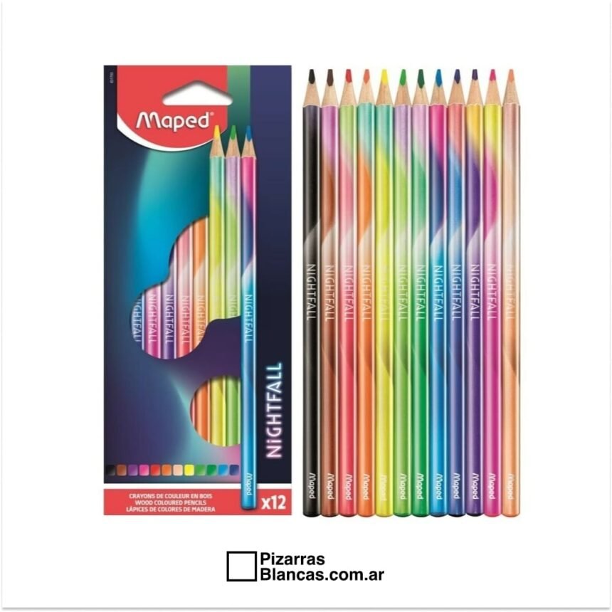 Lápices de Colores MAPED NIGHTFALL x12 - Librería PB-Pizarras Blancas ...