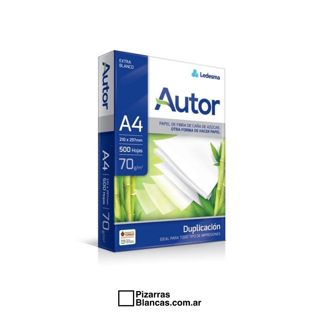 Resma Ledesma Autor A4 70g 500h - Librería PB-Pizarras Blancas en Mendoza
