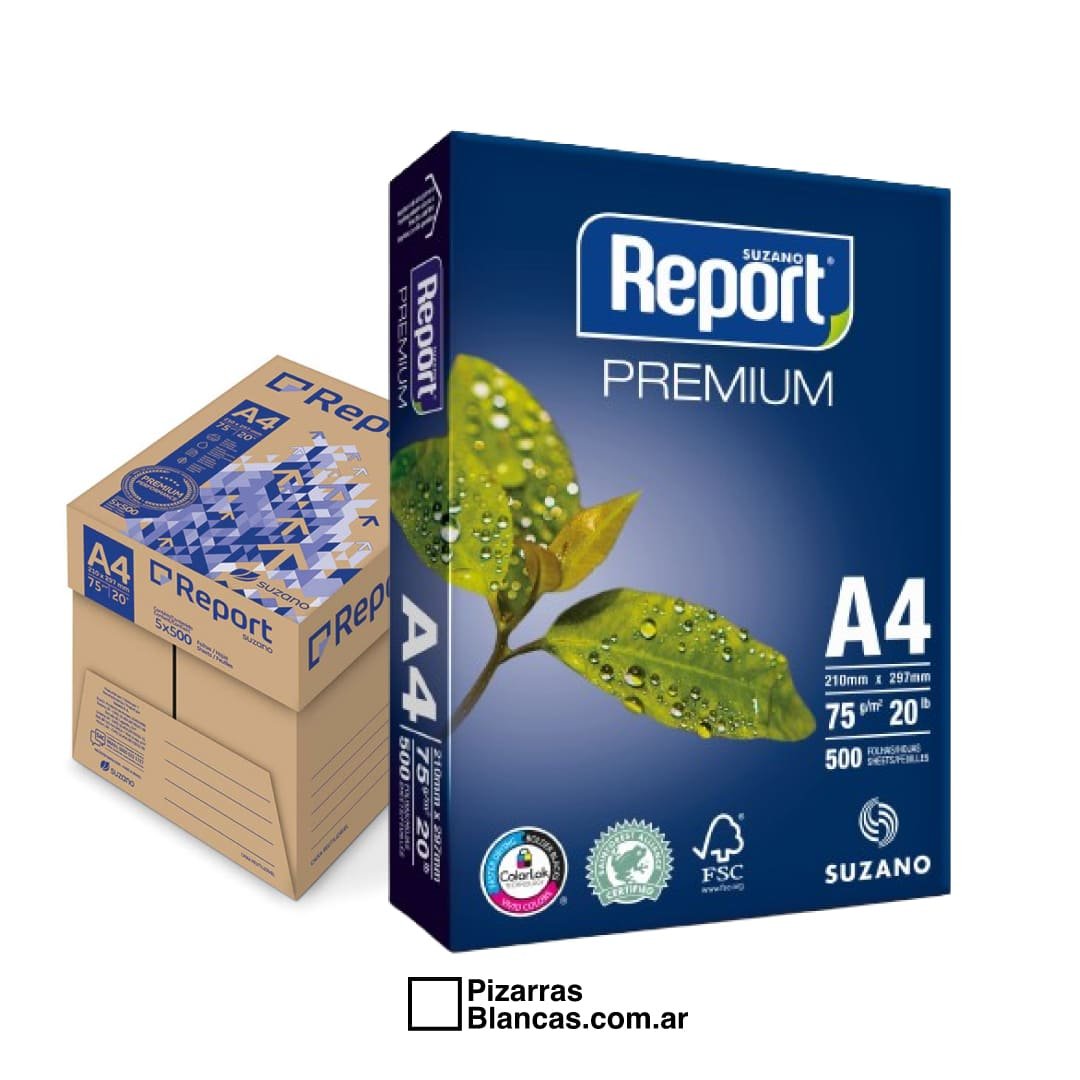 Caja de Resmas Report A4 75g 500h x10 - Alcalino Colorlock - Librería ...