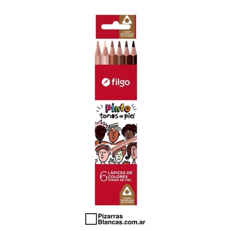 Lápices de Colores FILGO Pinto x6 - Skintones - Librería PB-Pizarras ...