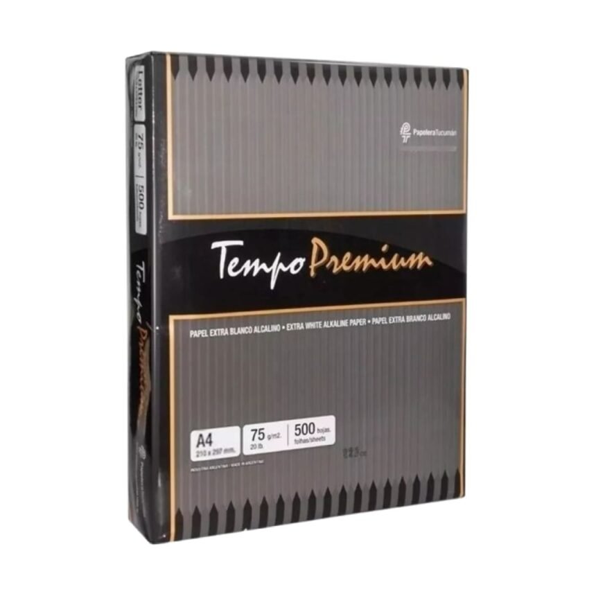 RESMA A4 TEMPO PREMIUM - 75GR - 500H (NUEVA FORMULA 100% FIBRA ...